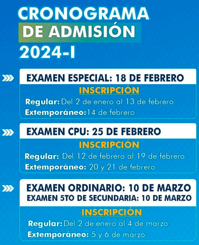 Admisión 2024-I (UNJFSC) Universidad Nacional José Faustino Sánchez Carrión